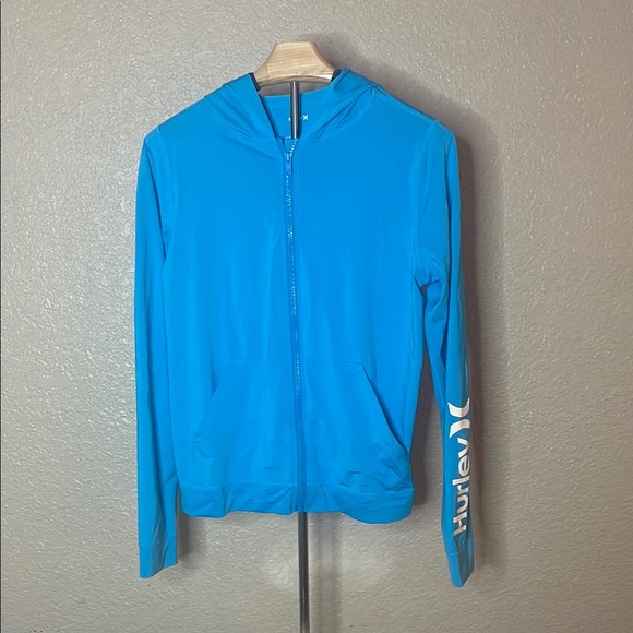 Hurley | Sweaters | Hurley Vibrant Blue Hoodie With Logo | Poshmark